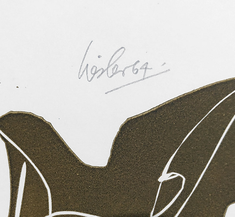Josef Liesler – Tvář, grafika, prodej, linoryt, 1964